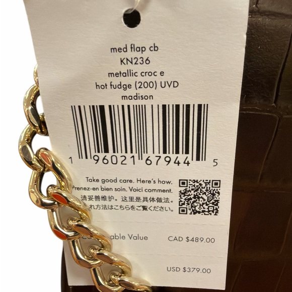 kate spade | Bags | Kate Spade Metallic Croc Hot Fudge Madison ...